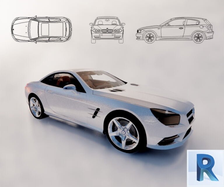 Car revit with hidden lines - Auto para revit con lineas ocultas ...