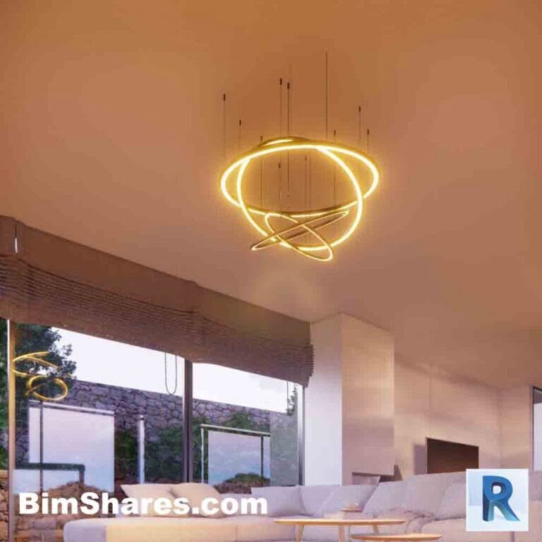 Ceiling light revit - Lampara de techo revit | Bimshares