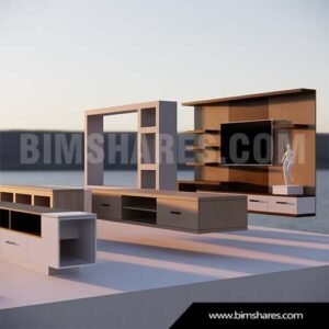 Pack 1 - Television stand revit bimshares.com | Bimshares