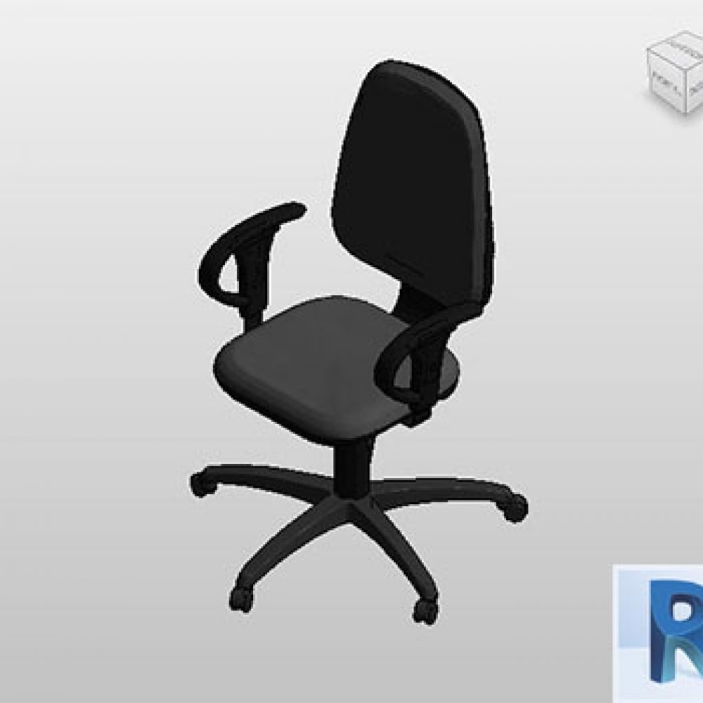 Office Chair plastic revit - Silla de oficina plastico revit - bimshares