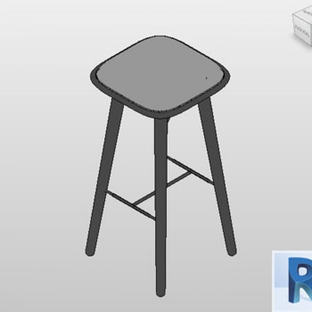 Bar chair revit 19 – Silla de bar revit 19 - bimshares
